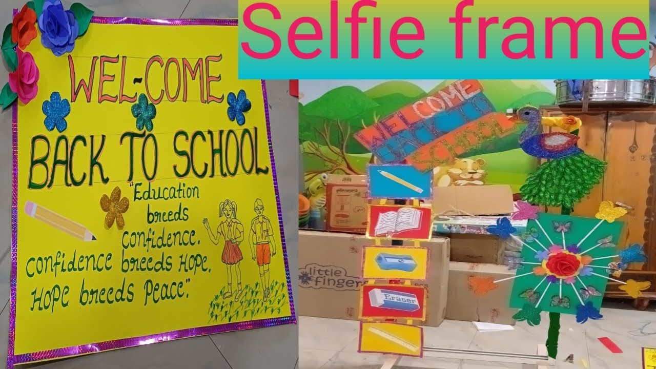 Selfie frame stand|First day of school|Selfie board preparation|Lakshmi ...