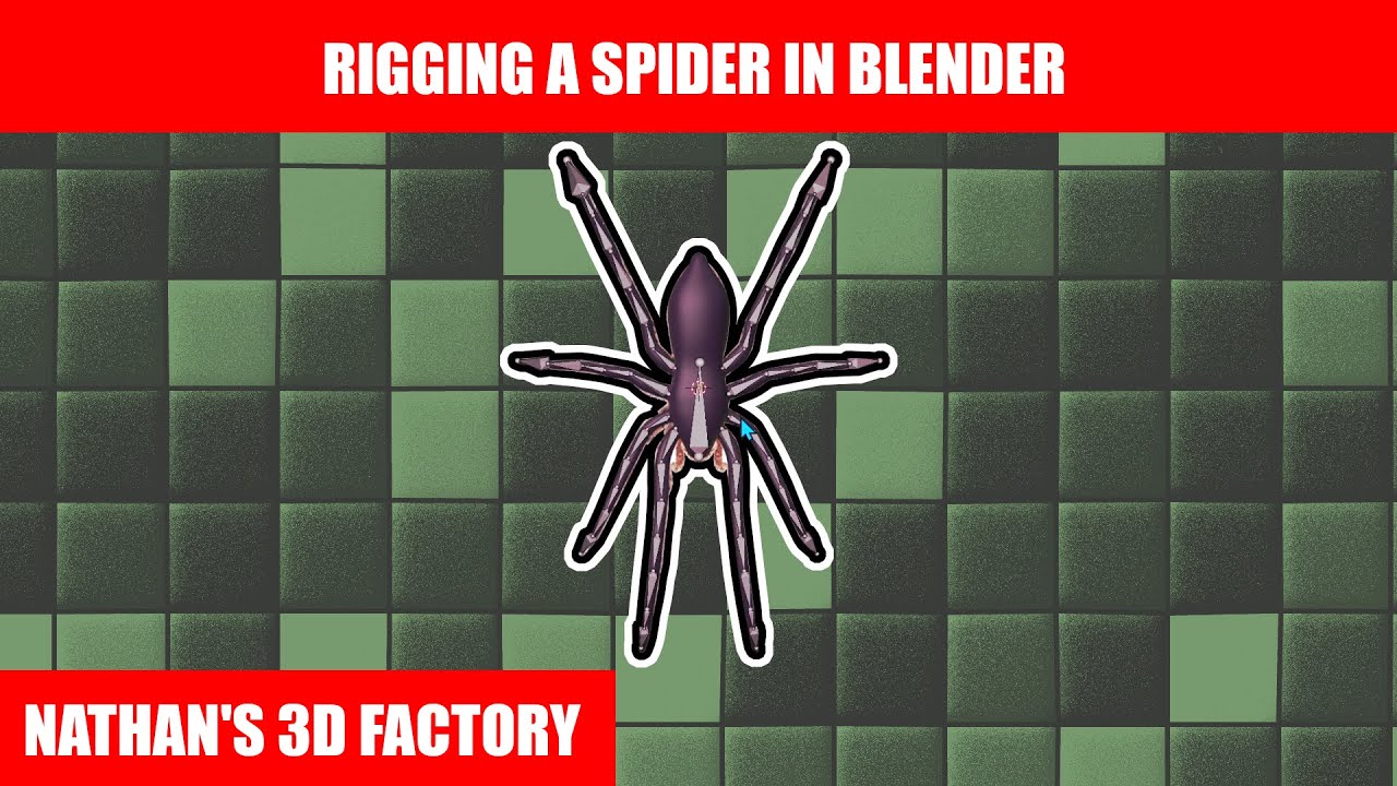 Blender Tutorial: Rigging a Spider | Nathan's 3D Factory - YouTube