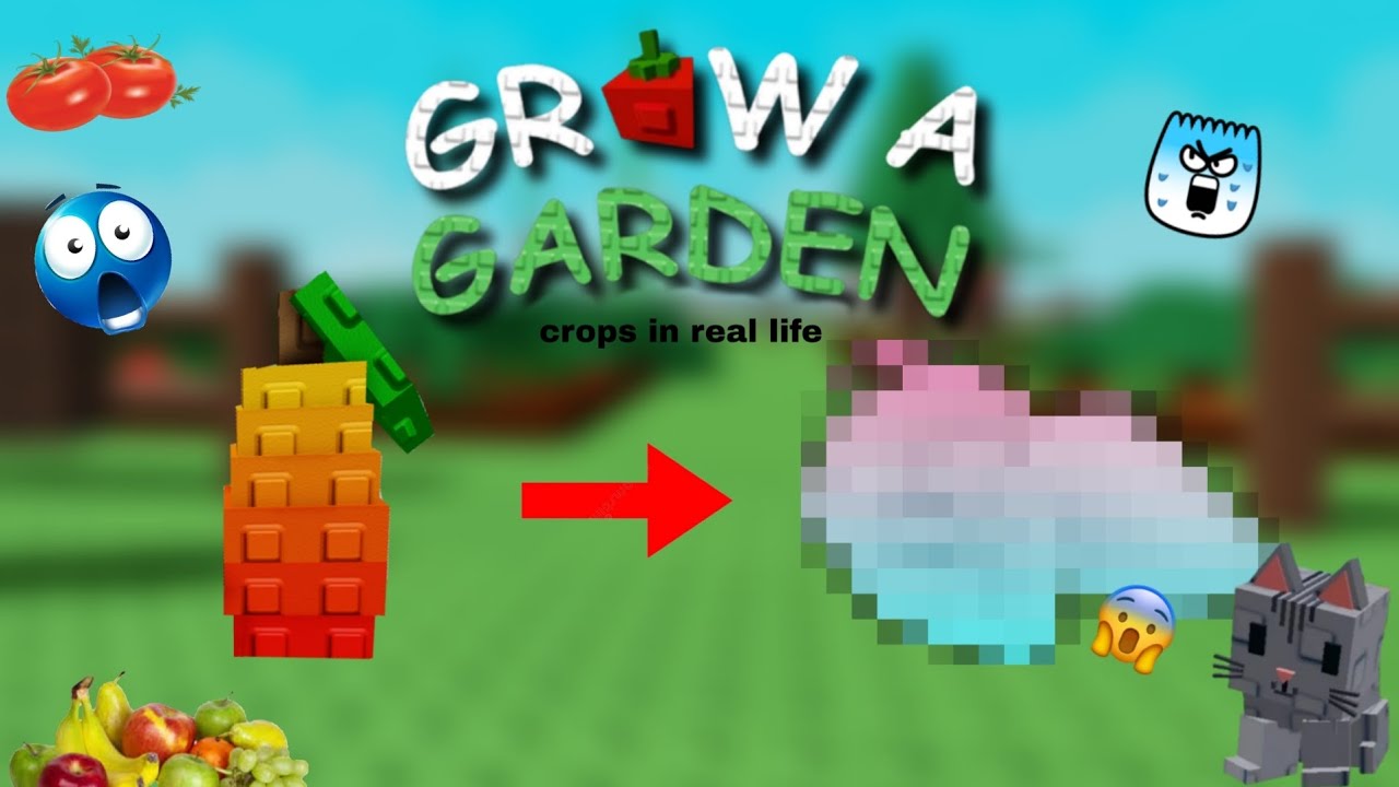 GROW a GARDEN crops in REAL life - YouTube