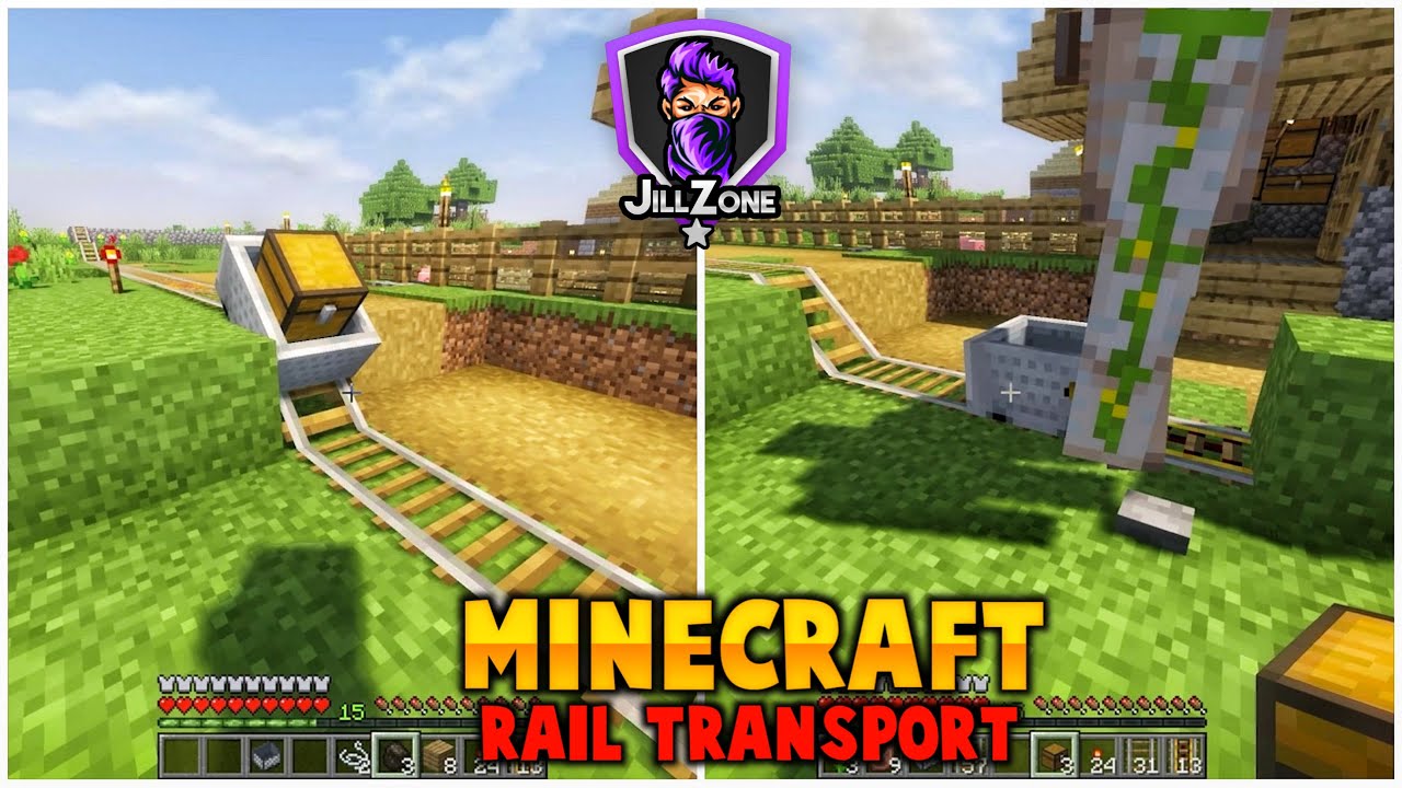 Minecraft Railroad building 😅 || JILL ZONE 2.0 - YouTube