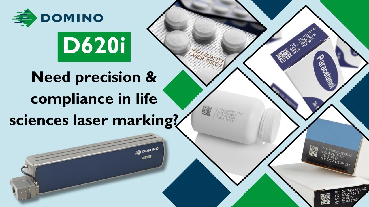 Domino D620i Laser Marking for Life Sciences: High-Precision & Compliance - YouTube