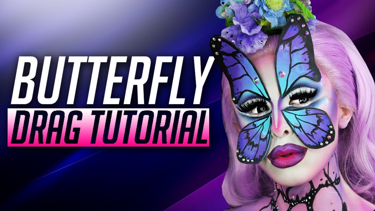 BUTTERFLY DRAG TRANSFORMATION - BLU HYDRANGEA - YouTube