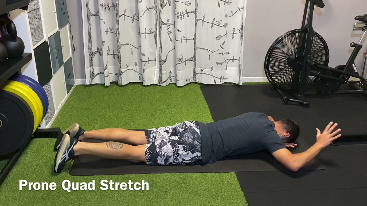 Prone Quad Stretch - YouTube