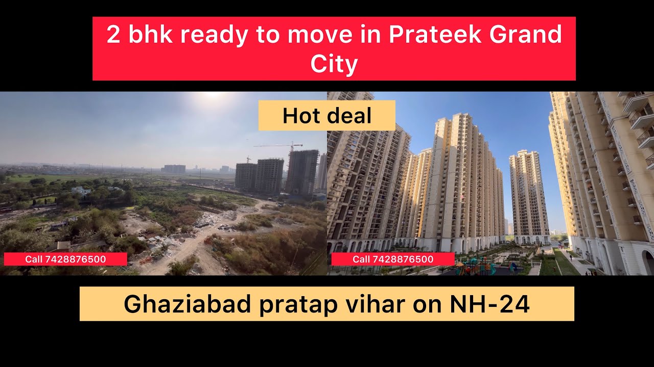 2 Bhk flat for sale in | Prateek Grand City | ready to move flat 970sq ...