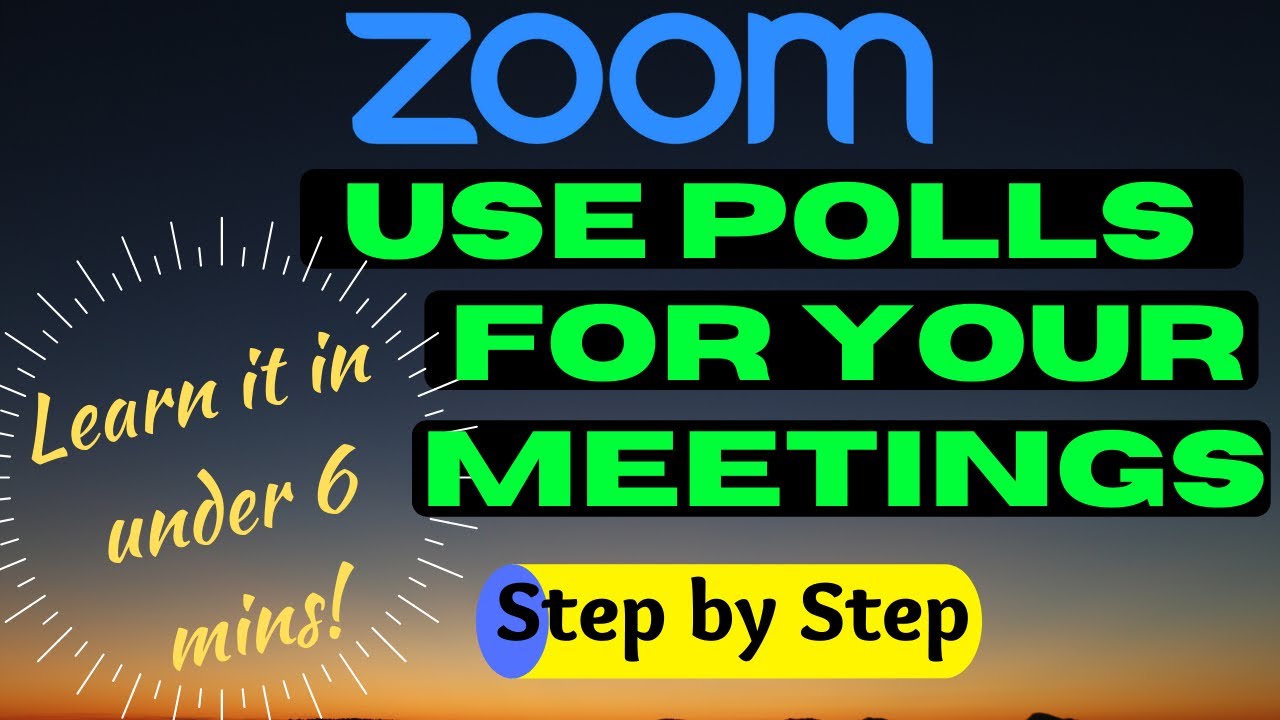 How to enable, create and use polls in Zoom - YouTube