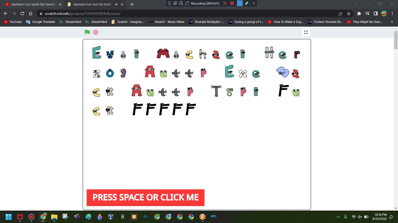 Alphabet Lore Spells My Name! - YouTube