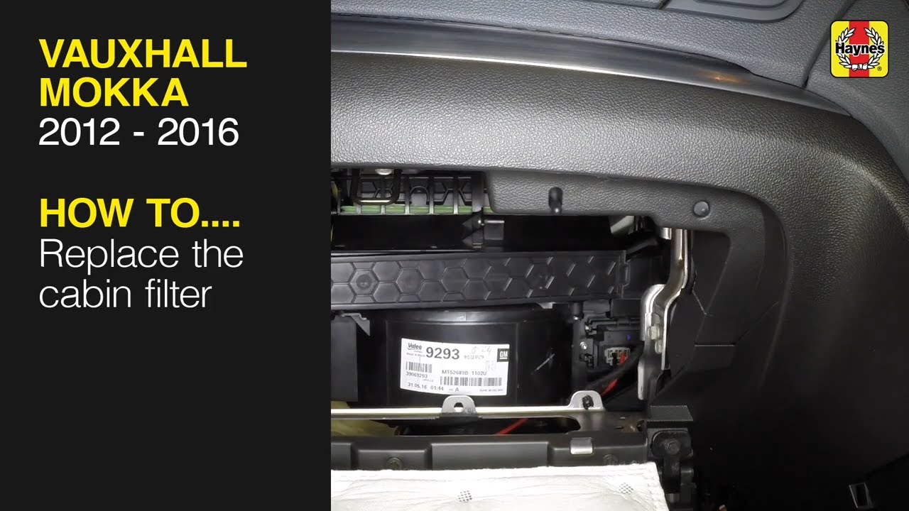 How to Replace the cabin filter Vauxhall Mokka 2012 to 2016 - YouTube