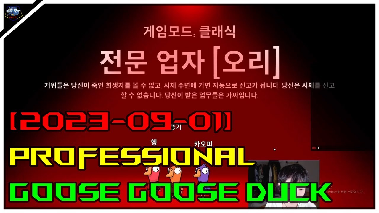 [구스 구스 덕] JOB- PROFESSIONAL - GOOSE GOOSE DUCK - YouTube