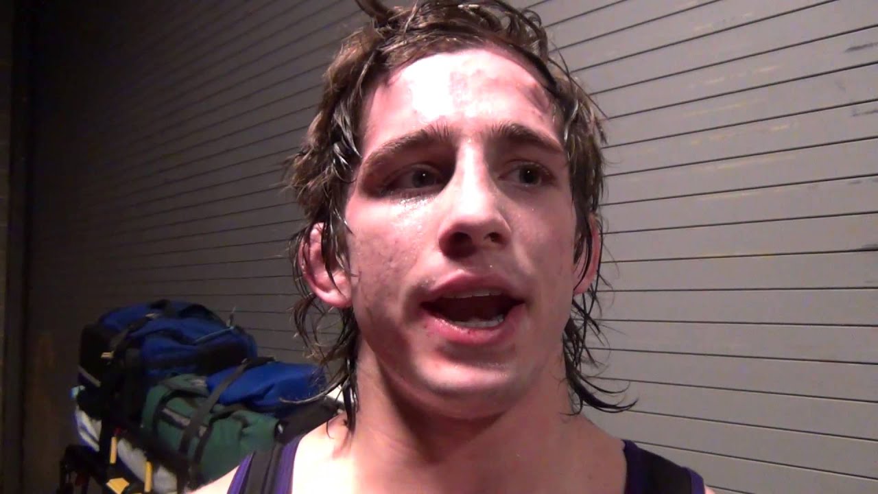 Jason Tsirtsis (NW) after Rd 2 win over Bryant Clagon (Rid), 149 lbs ...