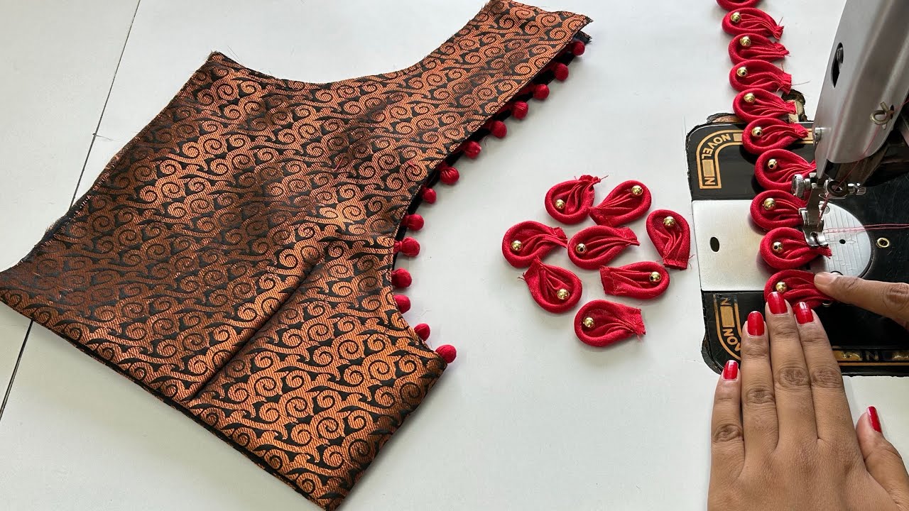 Latest Potli Button Blouse Back Neck Design | Blouse | Cutting And ...