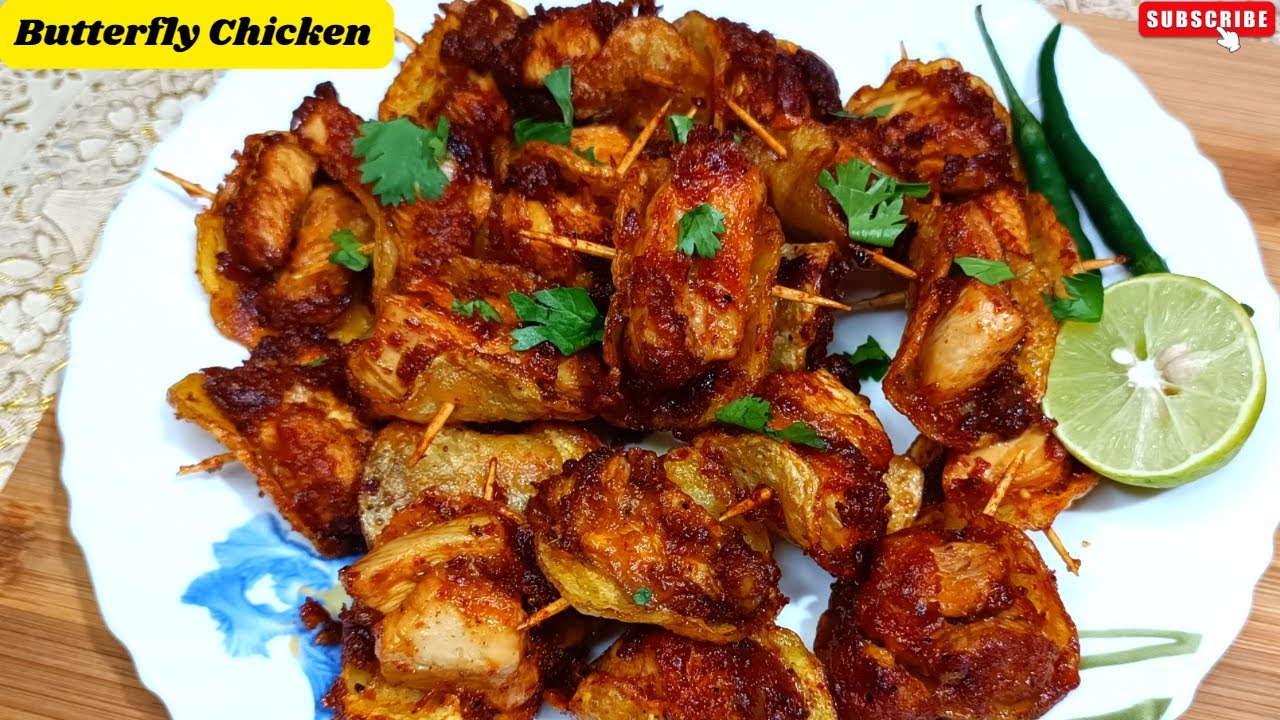 Butterfly Chicken | Chicken Snacks Recipe | New Chicken Snack Recipe ...