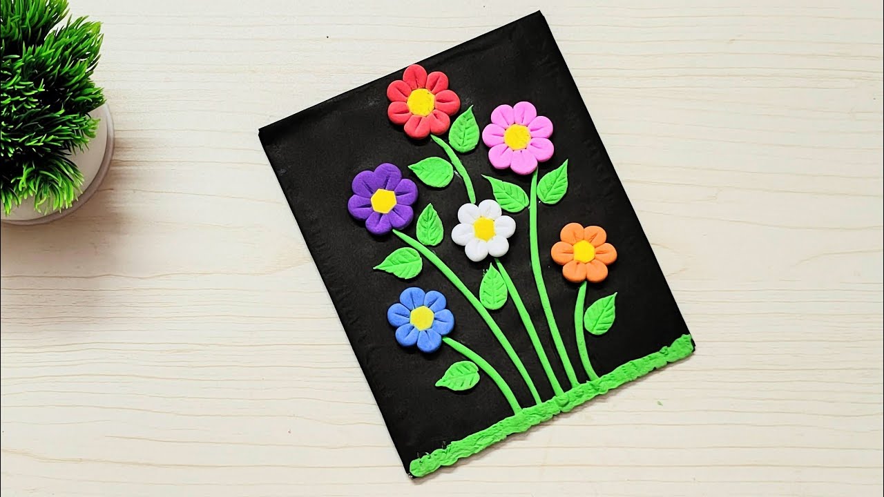 DIY Wall Hanging | Card Board Craft Idea | Clay Wall Decor | Easy Wall ...