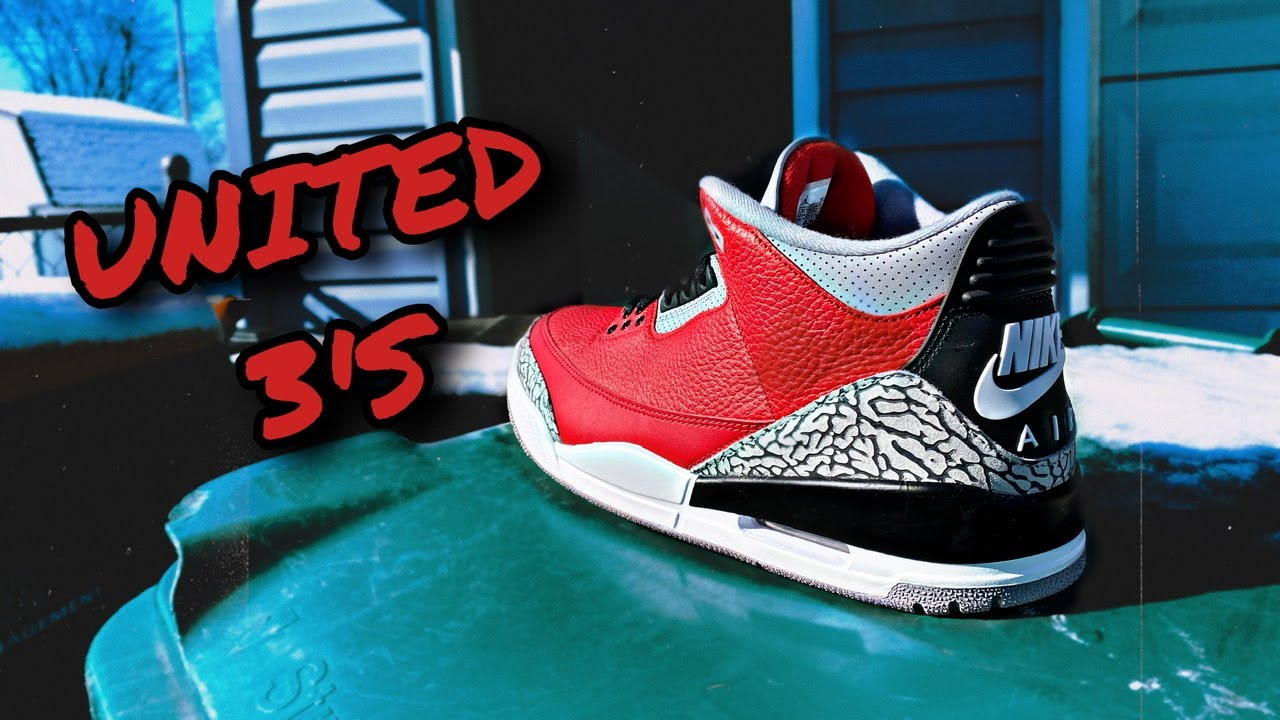 AIR JORDAN RETRO 3 UNITE (FIRE RED) - YouTube
