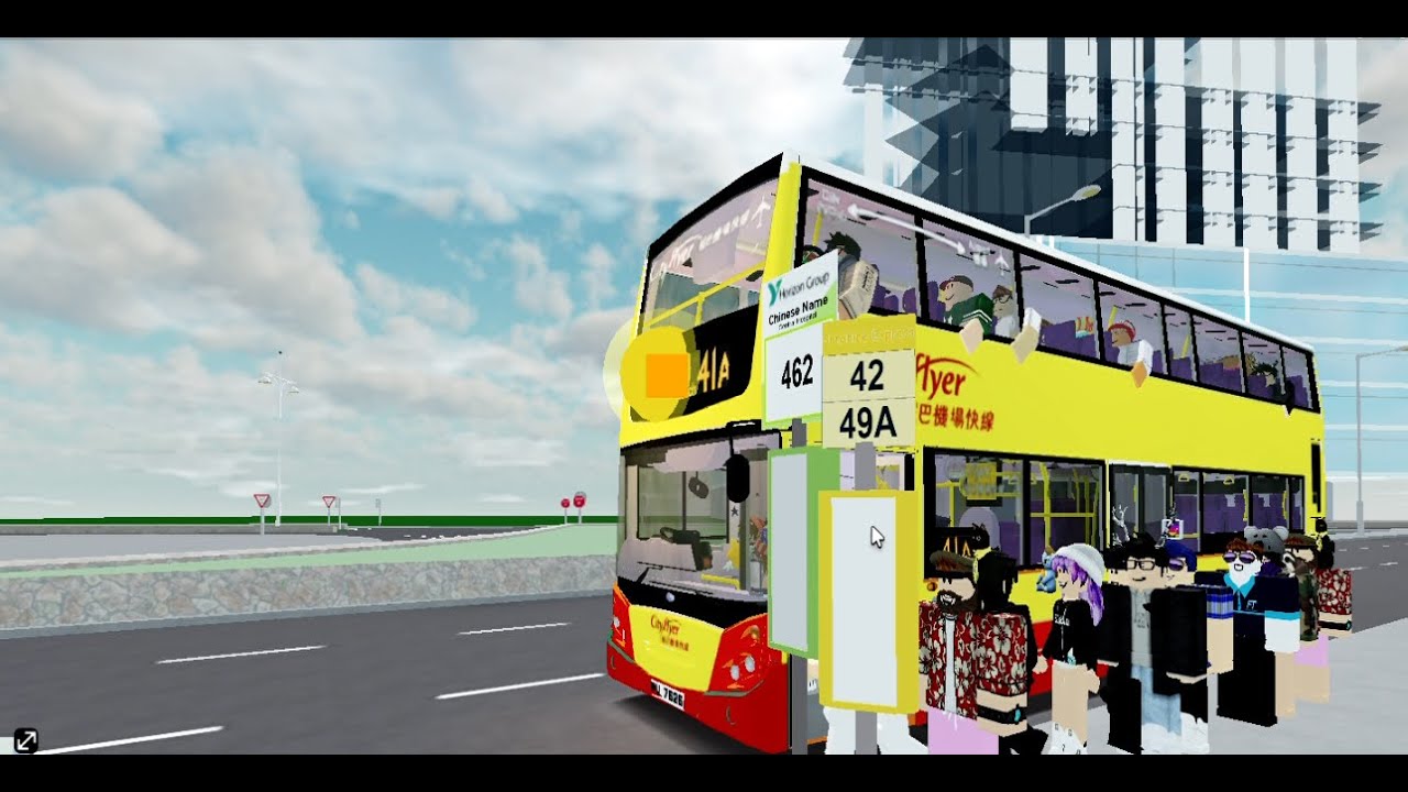 Roblox陽光群島巴士模擬器 (Sunshine Islands bus simulator)路線 41A 新巴巴士 (in城巴機場快線塗裝 ...