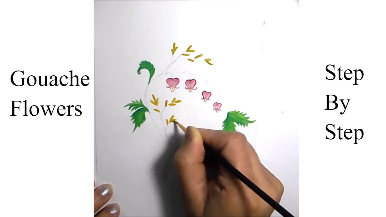 Gouache Flowers / How to paint flowers in gouache for beginners ...
