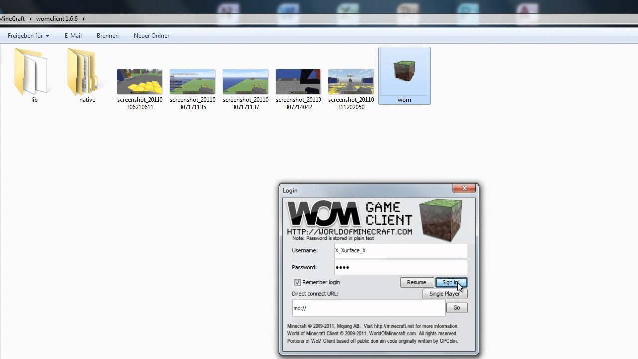 Minecraft | How To Play with WoM Client | HD - YouTube