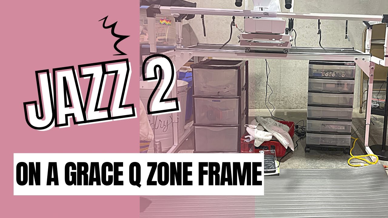 Babylock Jazz 2 on a Grace Q Zone frame: my set up!! - YouTube