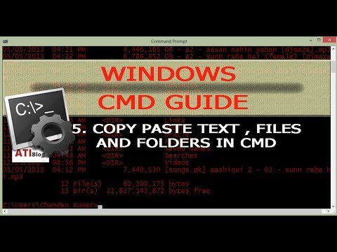 How to copy and paste in windows CMD - Text, files, folders, directories - YouTube