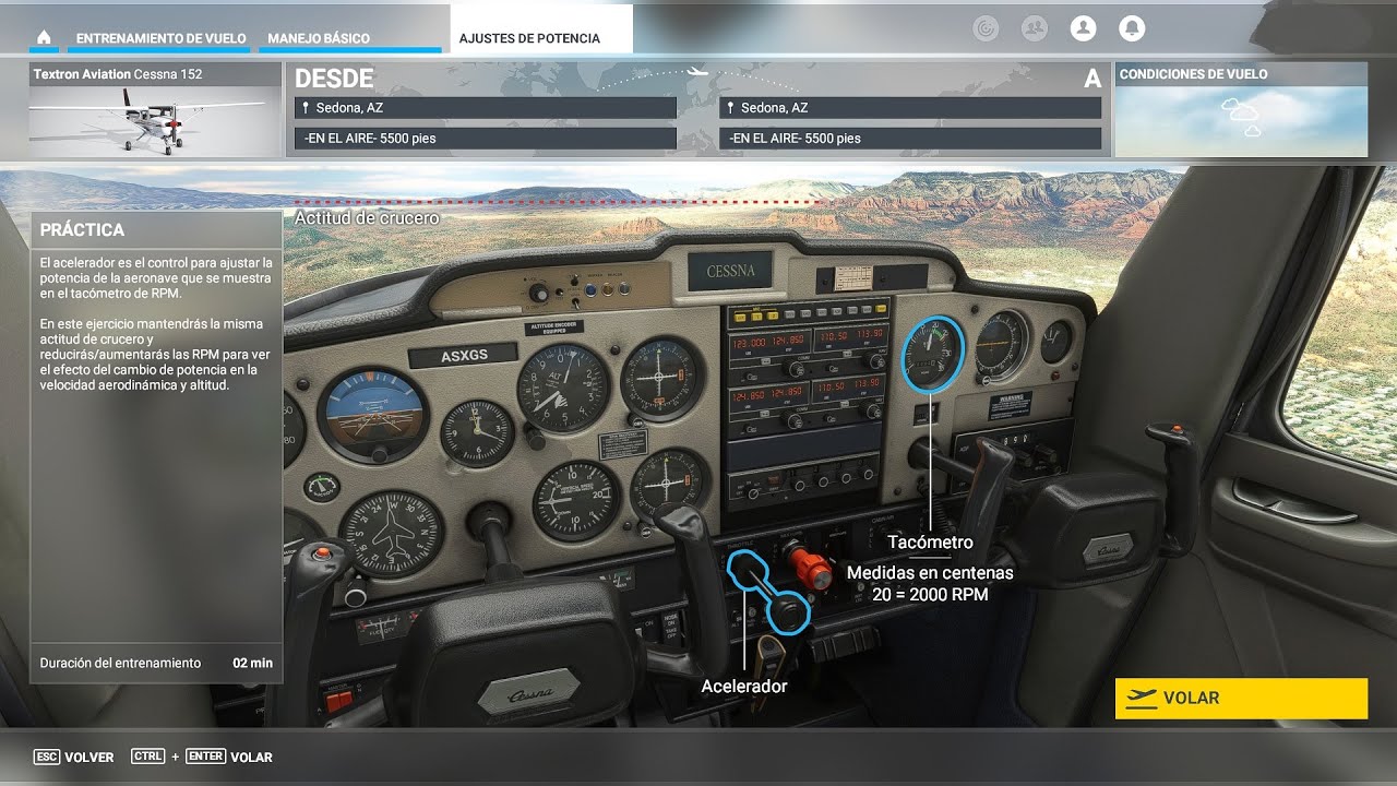 MFS 2020 - Entrenamiento de vuelo - Manejo básico - 6. Ajustes de ...