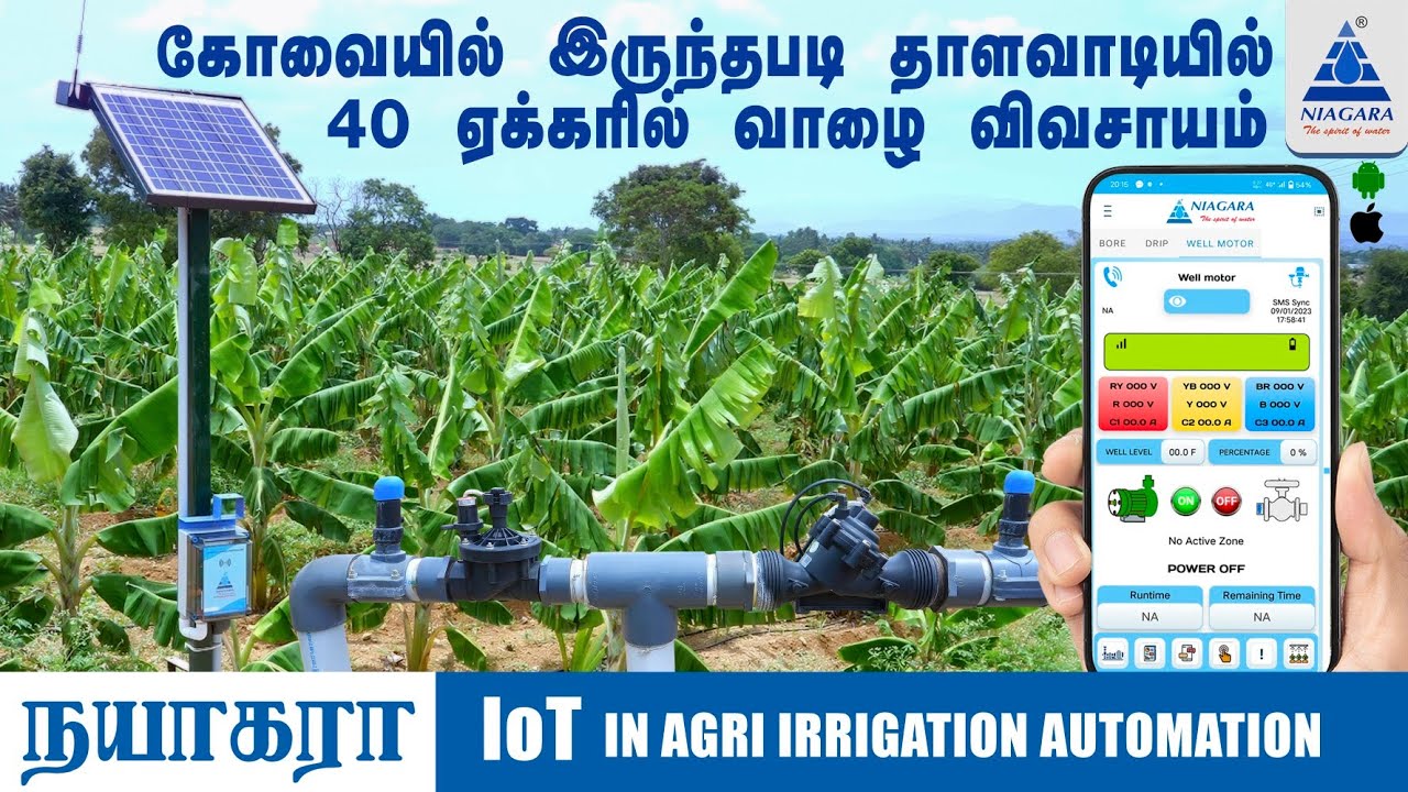 wireless irrigation and monitoring system for 40 acres of banana ...