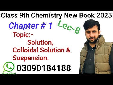 9th class Chemistry Solution, Colloidal Solution, Suspension Chapter no ...