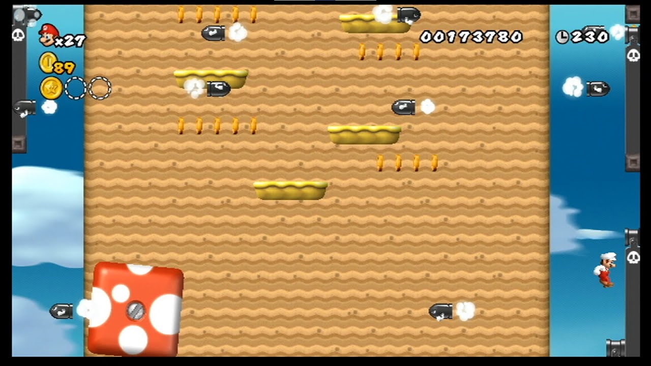 [NSMBW Hack] Newスーパーあすとろマリオ - W1-3「山登りよりキツイ高台」 - YouTube