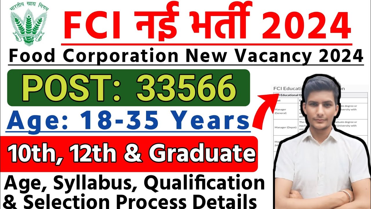 FCI Recruitment 2024 | FCI Syllabus, Job Profile, Qualification, Age ...