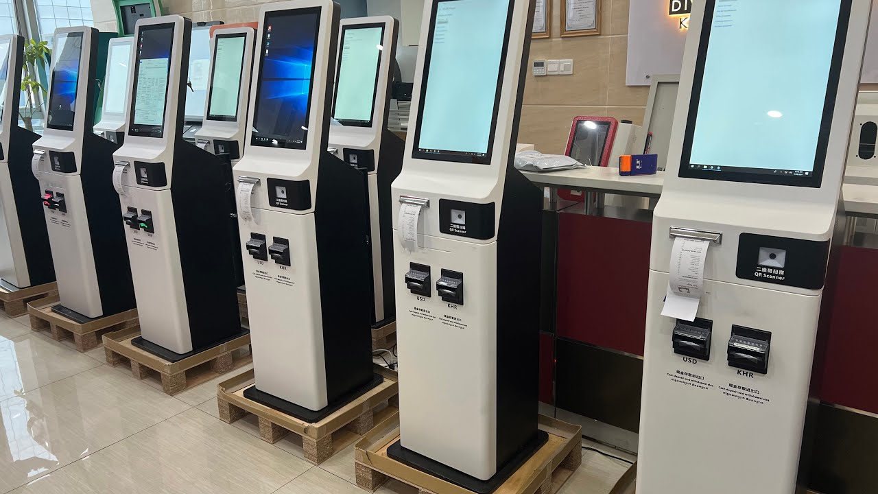 New Arrivals Self-service ATM Machine supports USD&KHR - YouTube