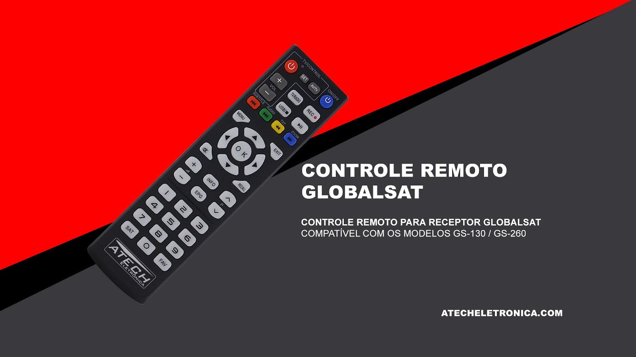 Controle Remoto Receptor Globalsat GS-130 / GS-260 - YouTube