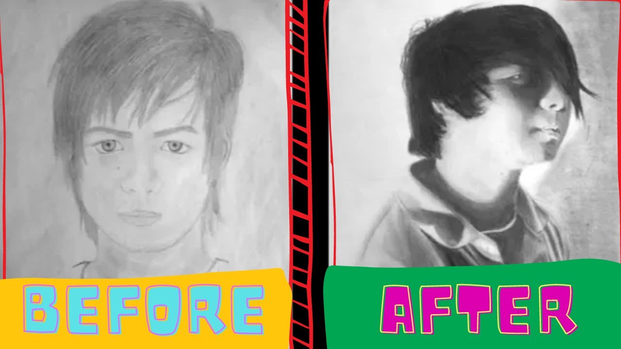 Before & After Portrait Drawings (YUGE Improvement!) + Drawing ...