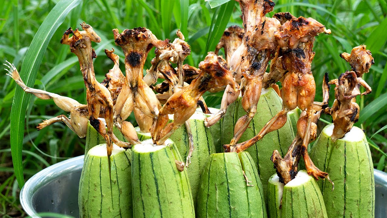 Simple Recipe at Country Side But Delicious - Cooking Gourd Luffa with ...