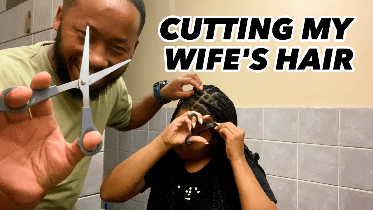 CUTTING MY WIFE'S HAIR - YouTube