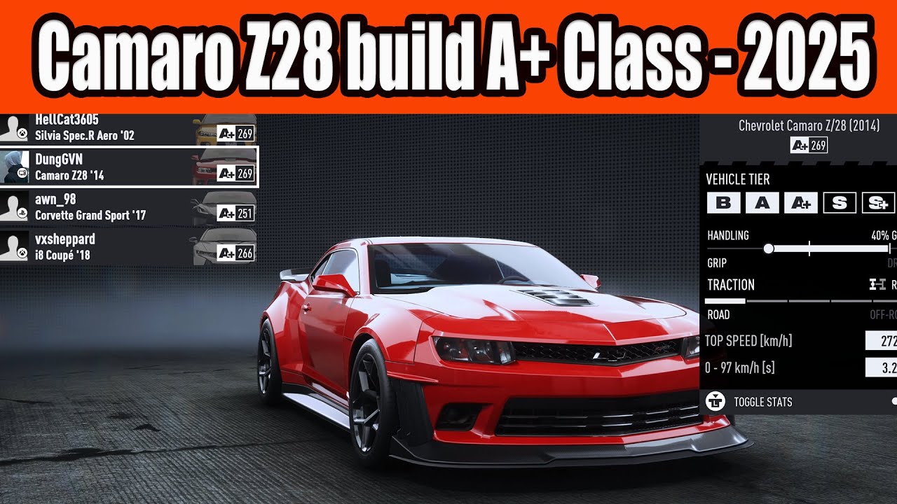 Chevrolet Camaro Z28 build A+ Class Car in NFS Unbound in 2025 - YouTube