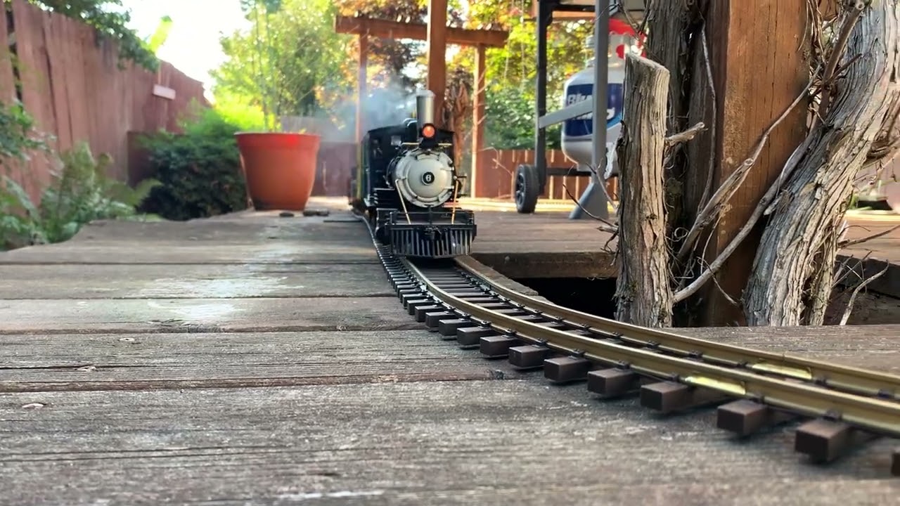 G scale Patio train - YouTube