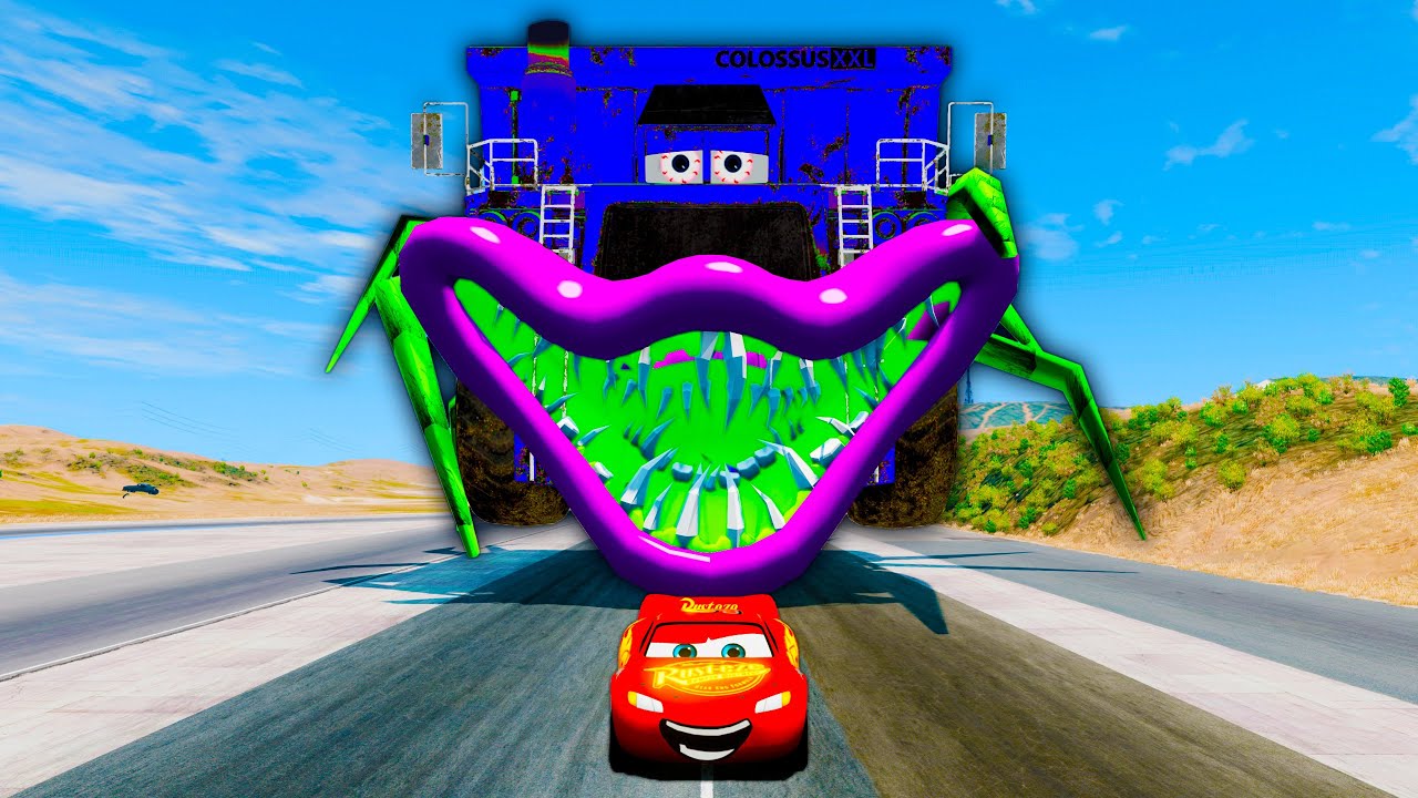 Lightning McQueen's Thrilling Escape from Giant Spider Monsters | Epic ...