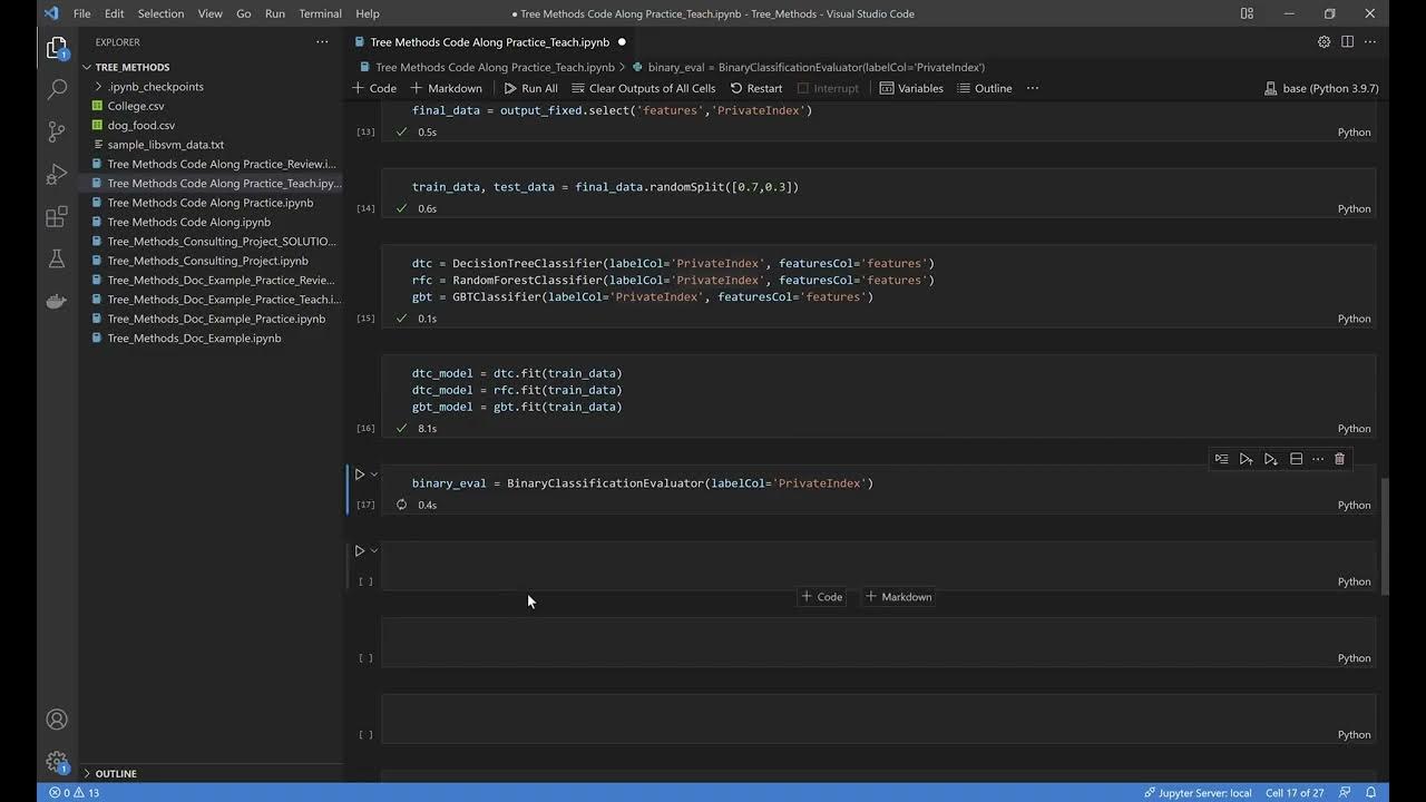 Tree Methods Code Along Practice Teach ipynb Tree Methods 2022 04 01 01 11 18 - YouTube