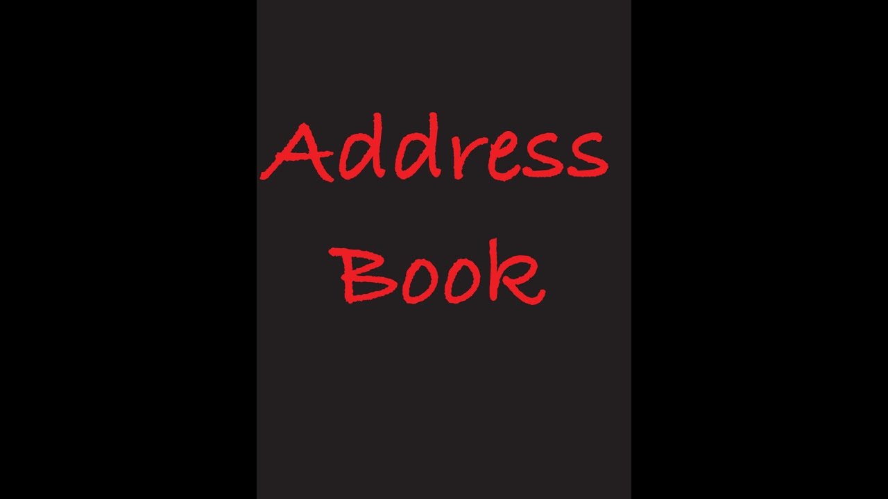 Updating My Address Book - YouTube