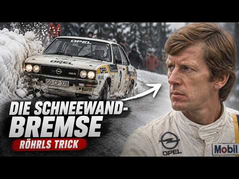 Wie Walter Röhrl einen schweren Opel Commodore mit Schneewänden bremste