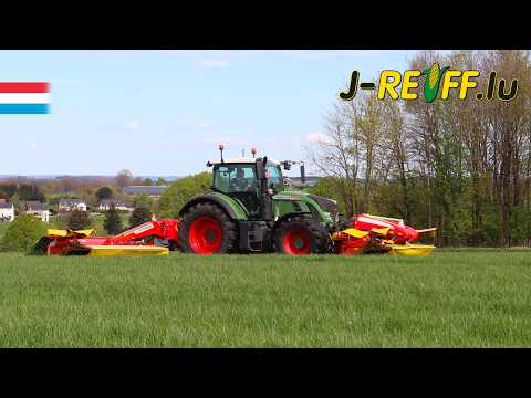 1. Schnitt mähen | J-Reiff | Fendt 724 Vario // Pöttinger Novacat 301 & 352 | Luxemburg 2025