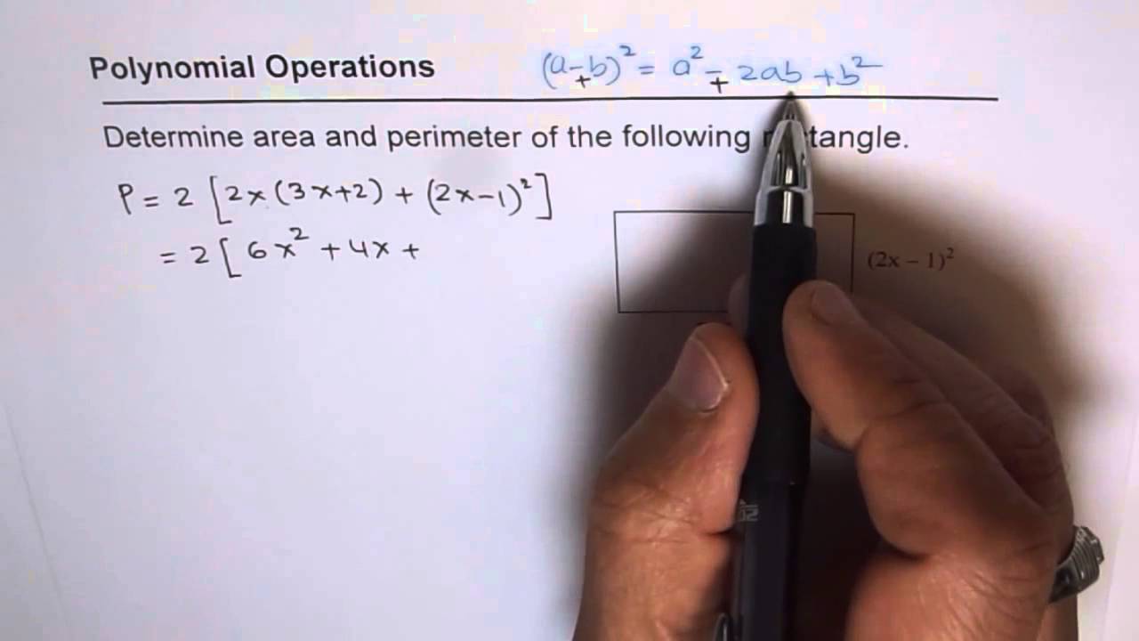 22 Area Perimeter of Rectangle Algebraic Expression - YouTube
