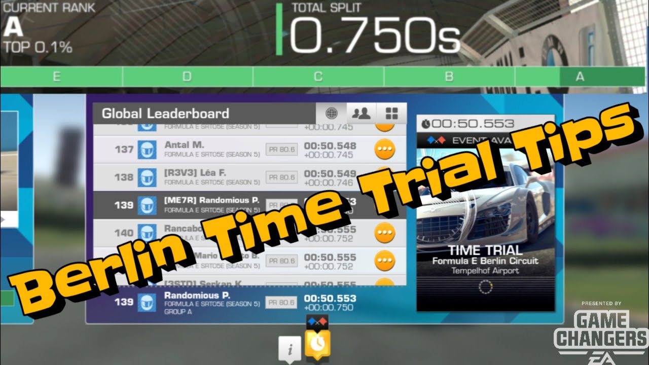 Formula E Berlin Circuit Time Trial Tips - YouTube