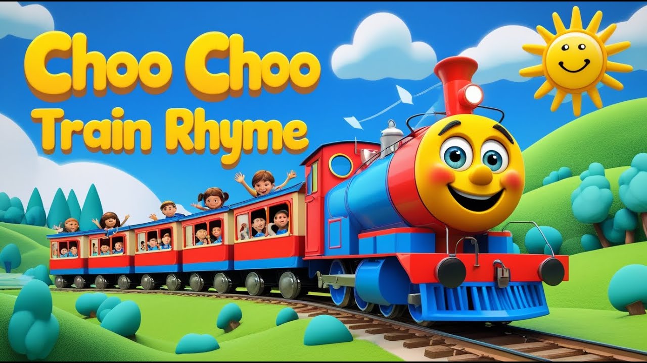 Choo Choo Train Song for Kids 🚂 | Funny Train Rhymes | Learn Vehicle ...