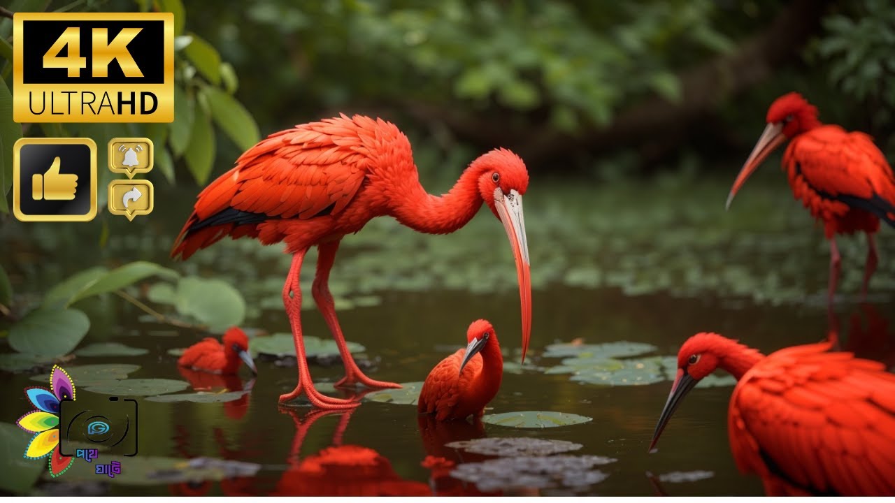 Scarlet ibis 8k Ultra HD Video #nature #4k video #bird - YouTube