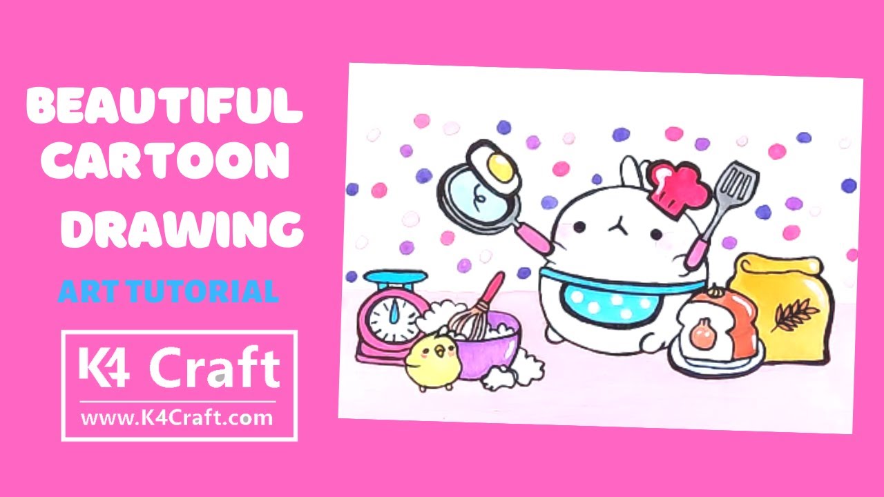 How to Draw Beautiful Colorful Cartoon Painting Tutorial / Art Tutorial ...