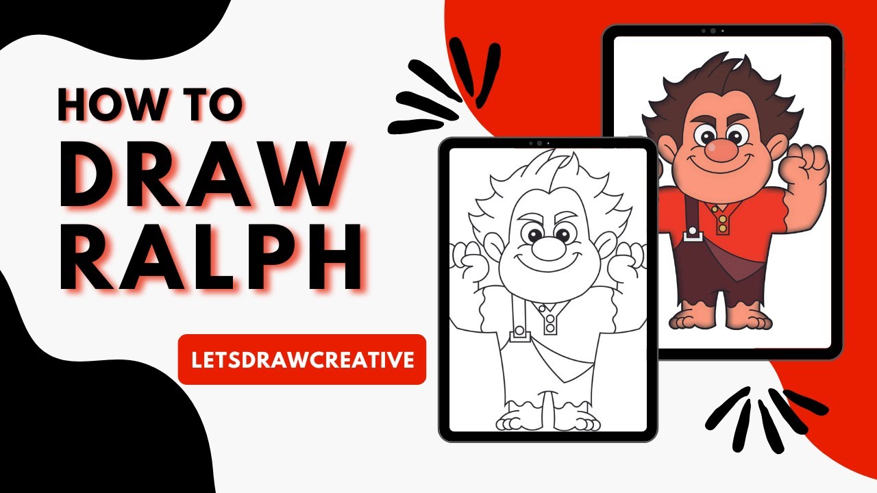How To Draw Ralph | Wreck it Ralph | Step By Step | Anime Characters ...