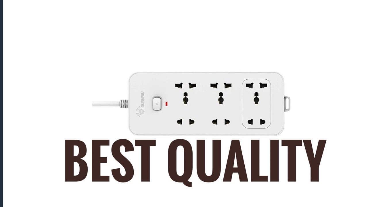 Gongniu (Formerly Bull) Extension Board; 3 2-Pin and 3 3-Pin Socket,1 ...