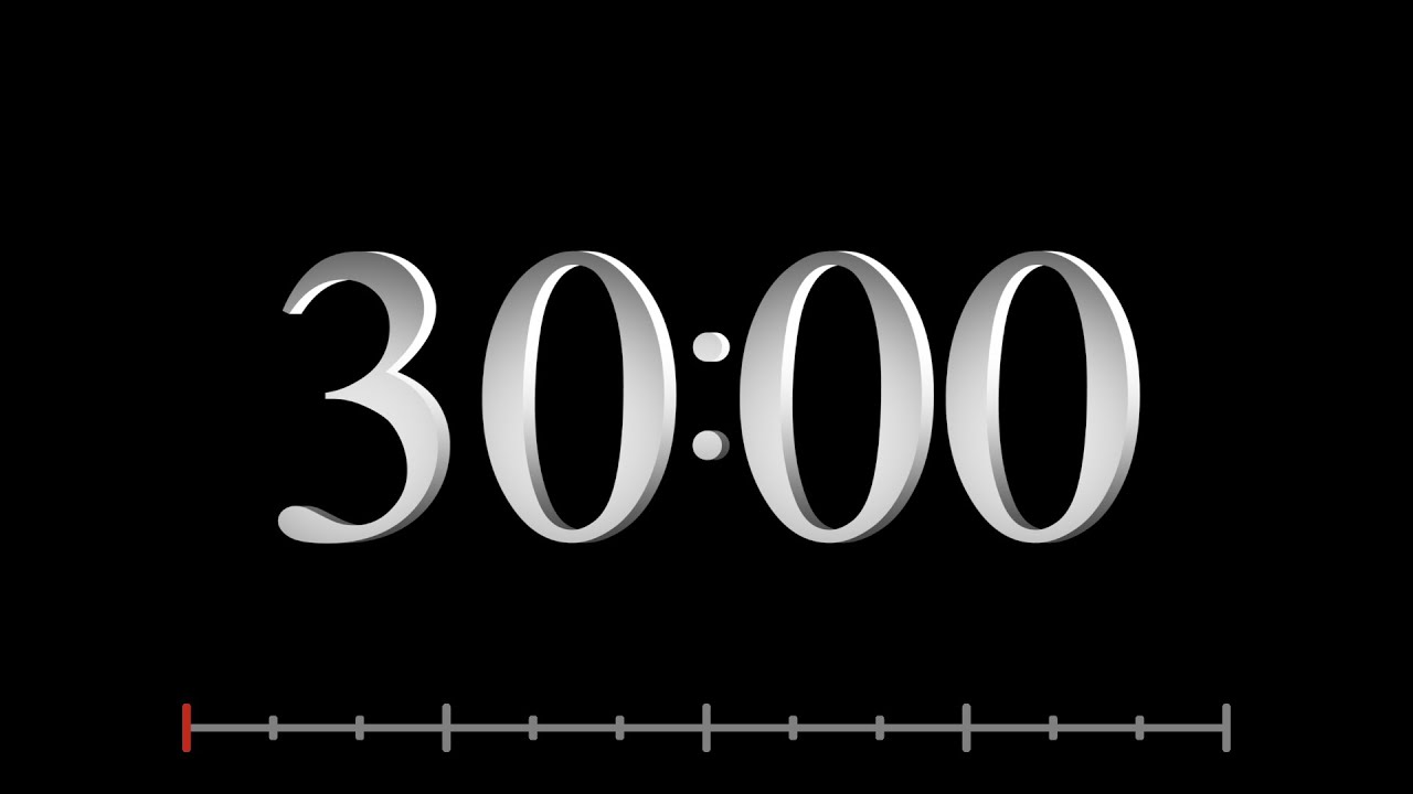 30 MIN TIMER & ALARM 1080p COUNTDOWN Timer is Time - YouTube