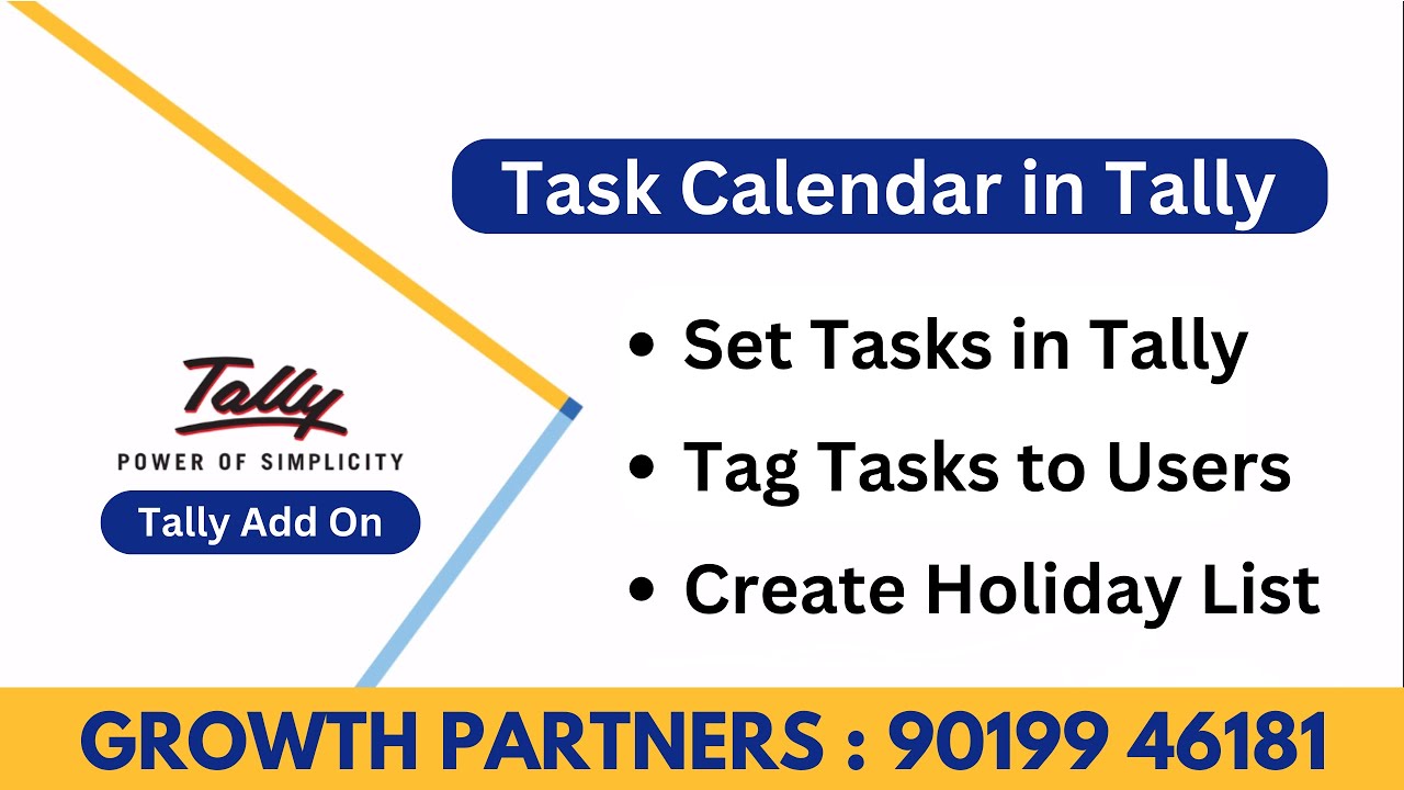 Task Calendar in Tally - Tally Add On - English - YouTube