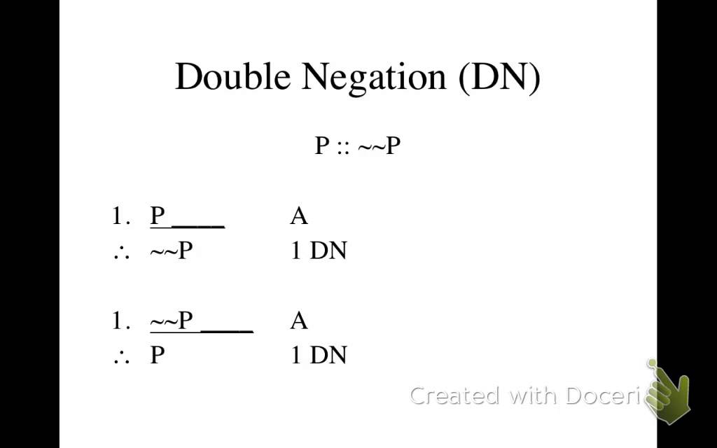 The rule of Double Negation - YouTube