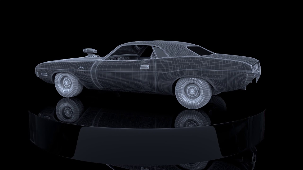Dodge Challenger (wireframe breakdown) - YouTube